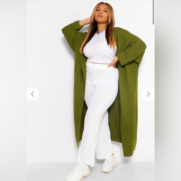 Boohoo | Sweaters | Boohoo Plus Cocoon Rib Knit Cardigan | Poshmark
